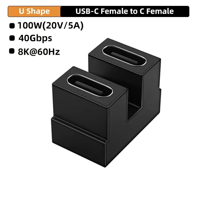 USB4.0 40Gbps Type C - Type C OTG-адаптер, 90-градусный, 100 Вт, 5 А, Кабель Для Быстрой Зарядки И Передачи Данных Для MacBook