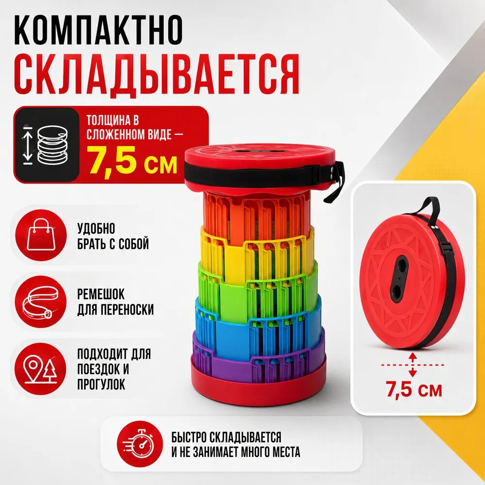 Кресло-шезлонг, телескопическое, складное, 25х7,5 см, до 150кг, регулируемая высота — фото 1