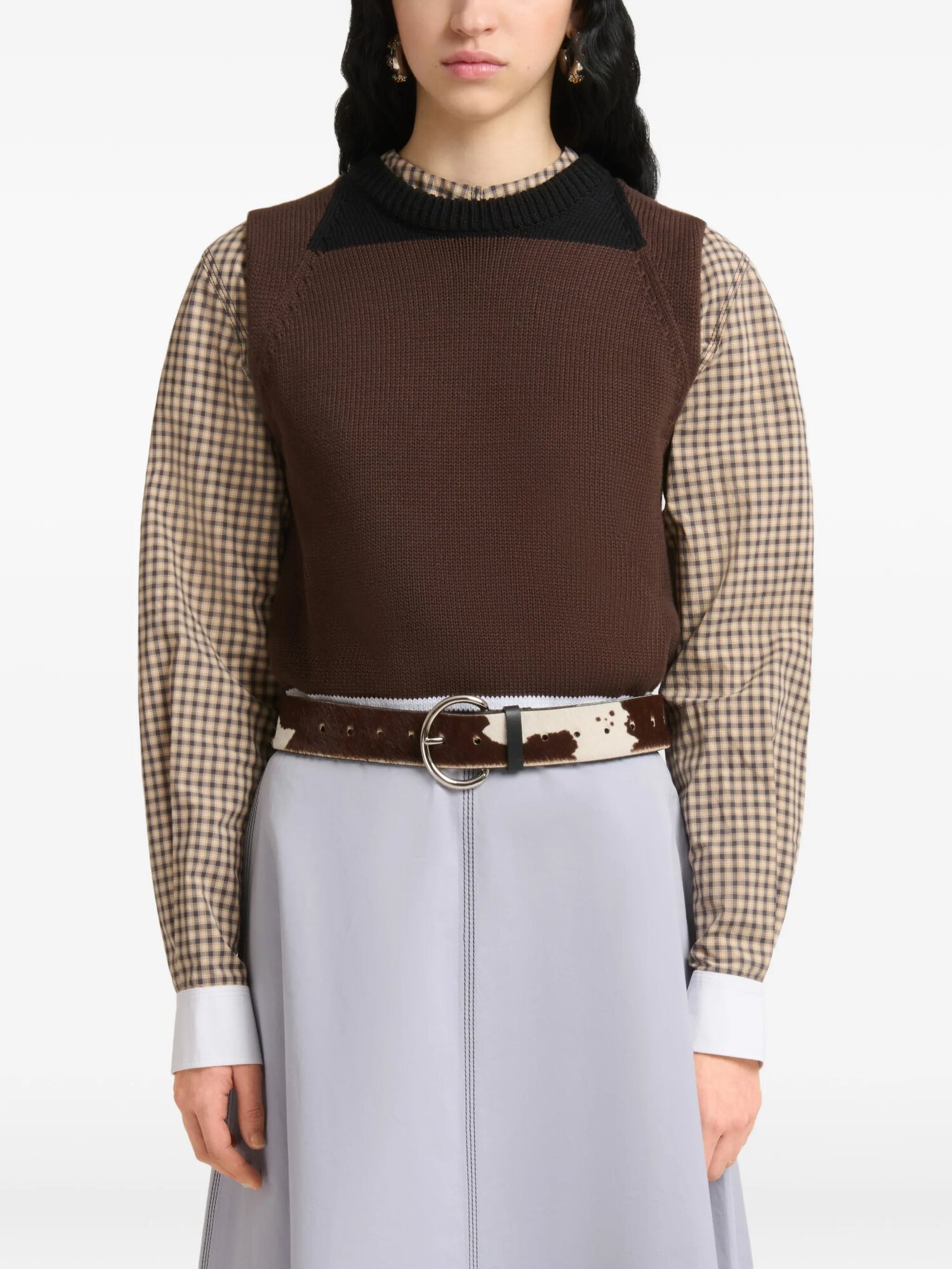 Свитер Marni Raglan cap-sleeve sweater, размер 38, , коричневый — фото 1