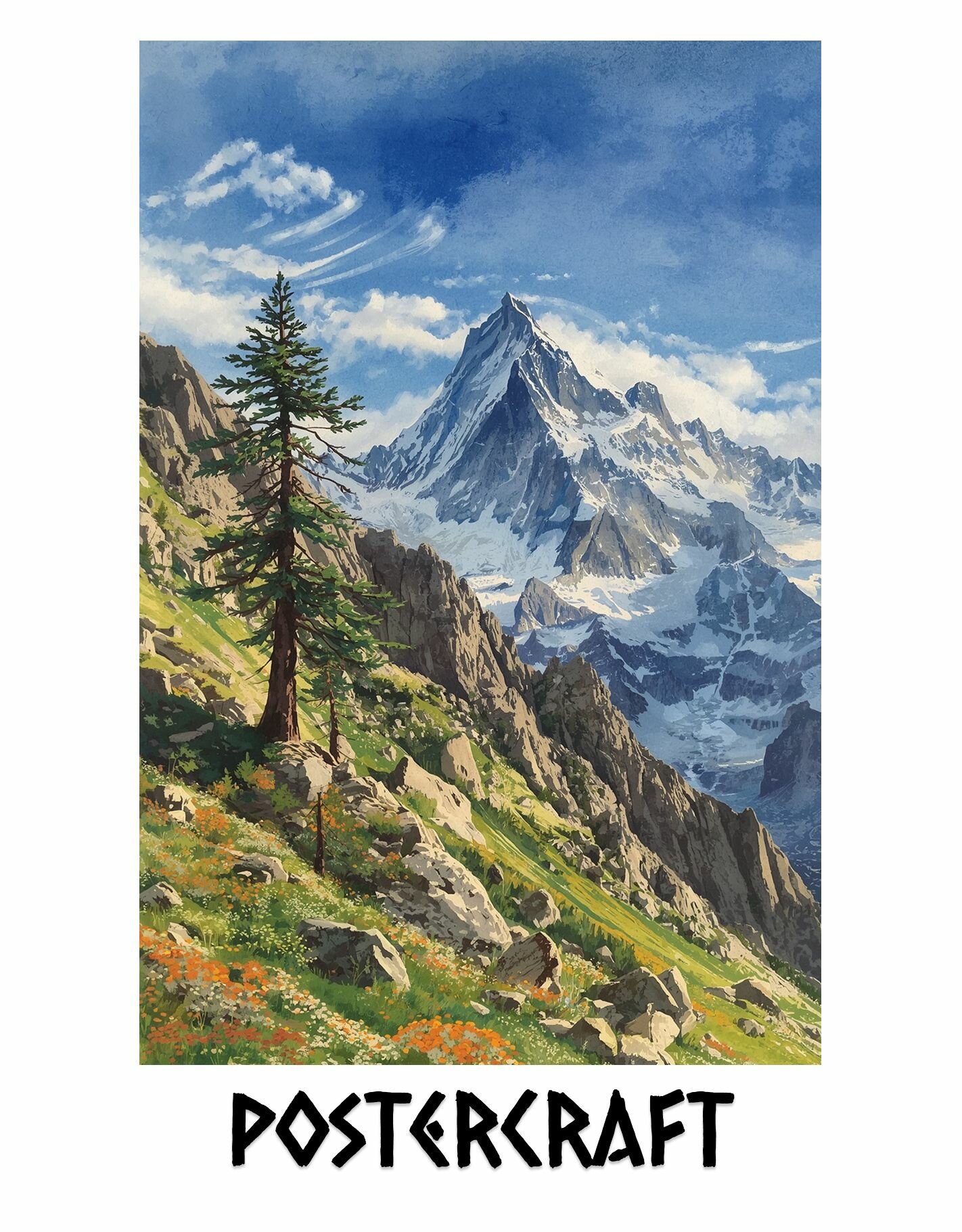 Постер "Гора, Горы", 29.7х42см, А3, глянцевый