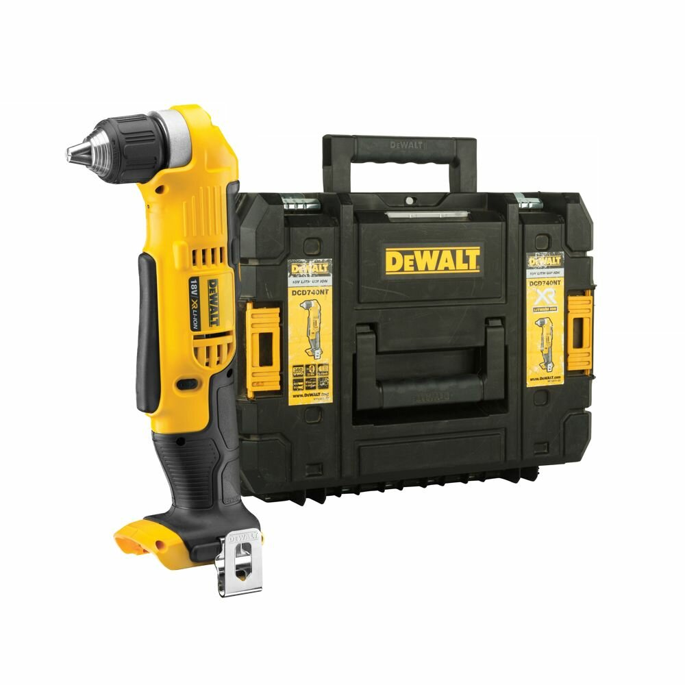 Аккумуляторная угловая дрель DeWALT DCD740NT