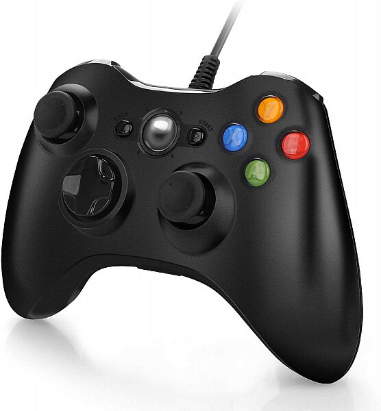 Геймпад проводной Controller для XBox 360 и ПК PC XInput (не требует установки драйверов)