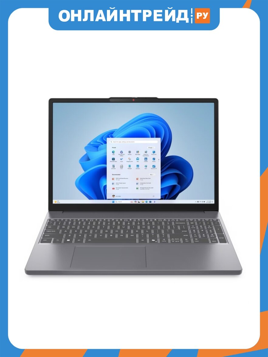 Ноутбук Lenovo IdeaPad Slim 3 15IRH10 15.3", IPS, i7-13620H 2.4ГГц, 10-ядерный, 16Гб DDR5, 512Гб SSD, Intel UHD Graphics, без ОС, серый (83K100YTFU)
