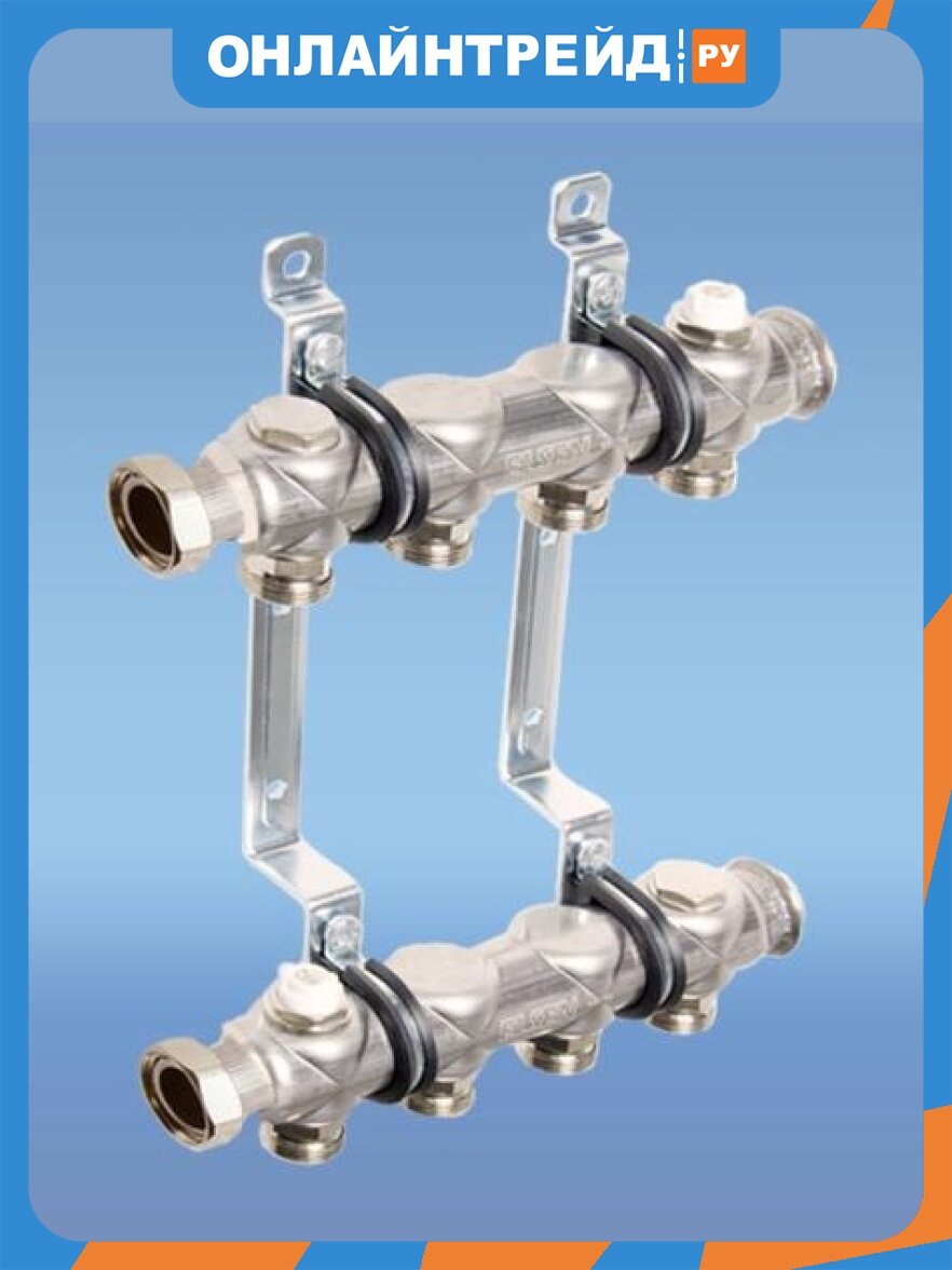 Коллекторная группа Elsen из нержавеющей стали 1", 3 контура 3/4"