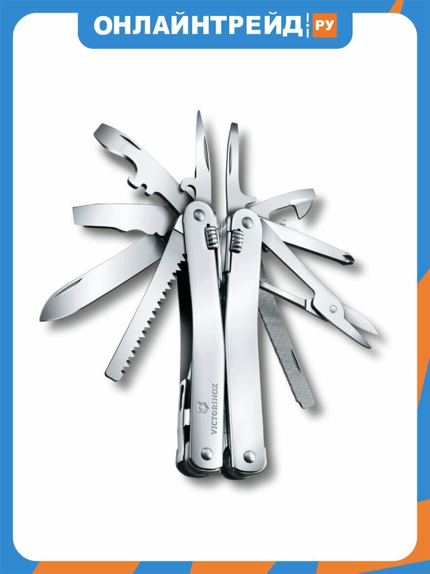 Мультитул Victorinox SwissTool Spirit X, 105 мм, 26 функций, в кожаном чехле (3.0224. L)