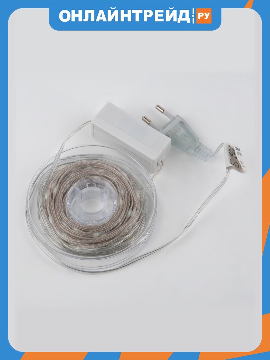 Светодиодная гирлянда Uniel ULD-S1000-100-DTA MULTI IP20 DEW BAND "Полоса", 10м. 100 светодиодов. Разноцветный свет. Провод прозрачный, UL-00011305