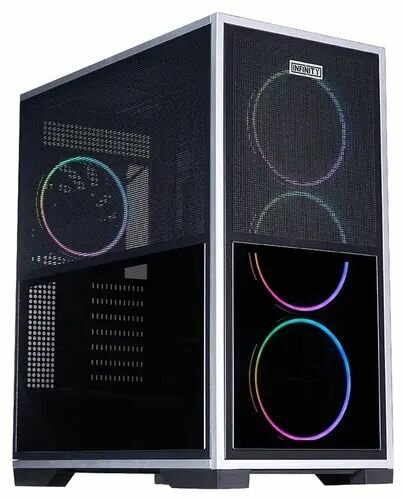 Компьютерный корпус 1STPLAYER INFINITY IF8 ARGB (IF8-BK-4FO7-14) черный - Midi Tower, E-ATX, USB 3.2 Gen 1 Type-A, USB 3.2 Gen 2 Type-C