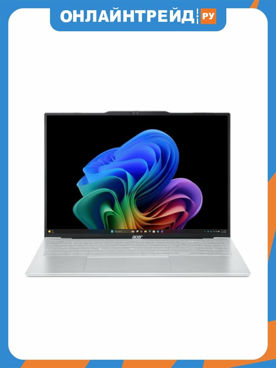 Ноутбук Acer Swift Air 16 SFA16-61M-R721 16", OLED, AMD Ryzen AI 7 350 2.0ГГц, 8-ядерный, 16Гб DDR5, 1Тб SSD, AMD Radeon Graphics, Windows 11 Pro, серебристый (NX. DJBCD.002_W11P)