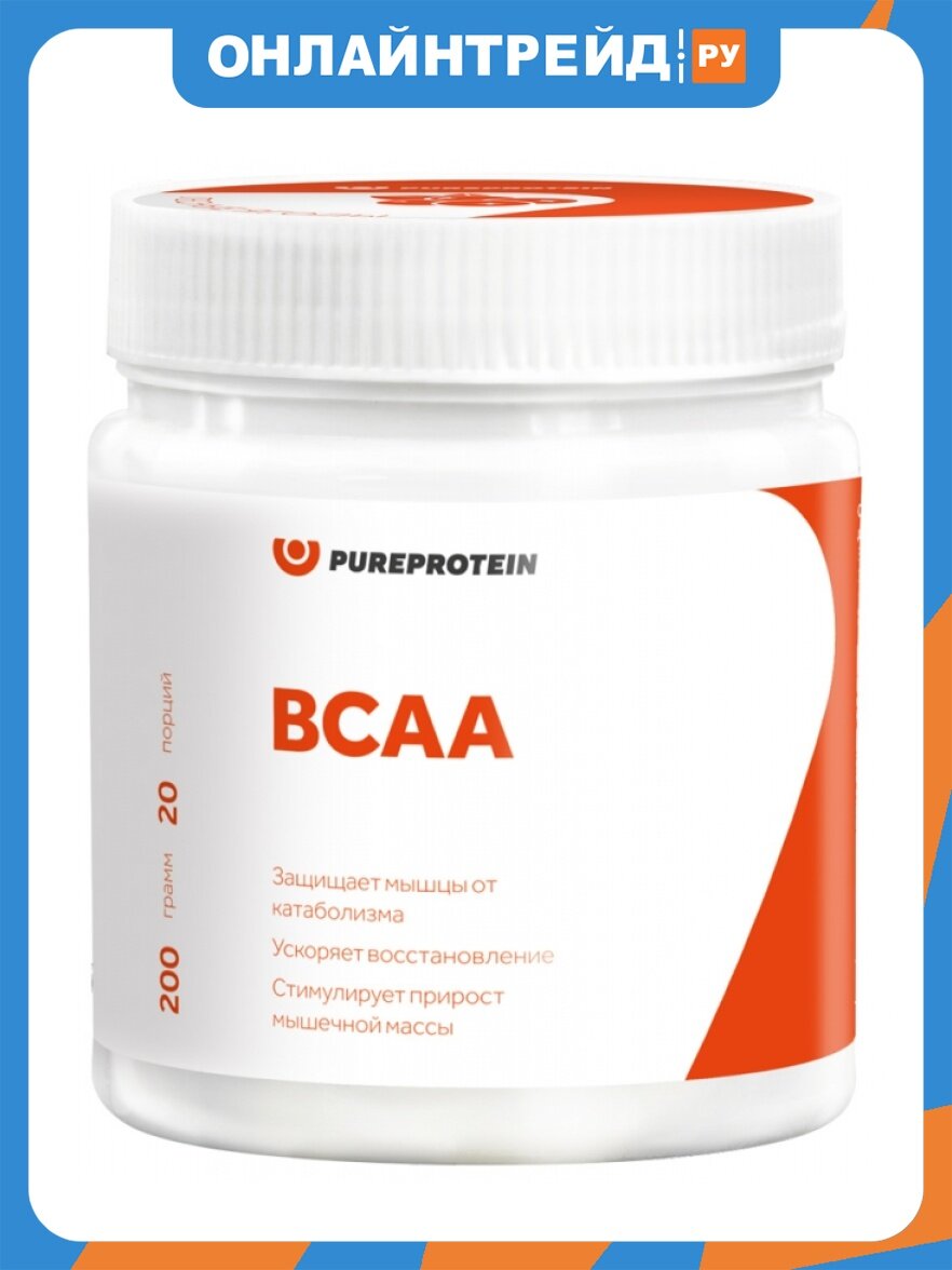 Аминокислота Pureprotein BCAA, вкус - Яблоко 200г