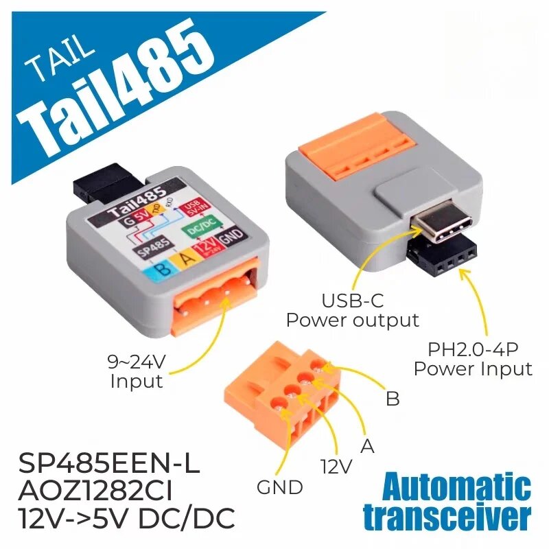 M5Stack ATOM Tail485 TTL-RS485 Модуль