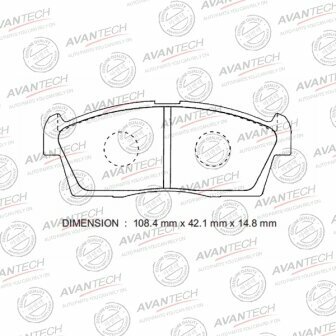 AVANTECH AV739 Колодки тормозные дисковые Avantech передние (противоскрипная пластина в компл.)