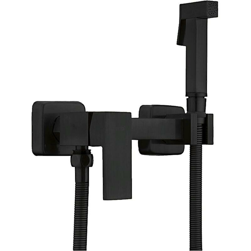 Гигиенический душ со смесителем Frap F7504-6 Черный матовый