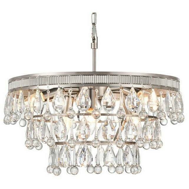 Люстра Vele Luce Augostina VL3253P06 цвет плафона подвески Прозрачный, цвет арматуры Никель
