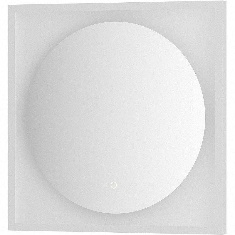 Зеркало Defesto Eclipce 60х60 DF 2226S с подсветкой 12W-4500К в багетной раме Сенсорный выключатель Нейтральный белый свет Белая рама