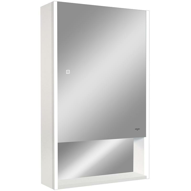 Зеркальный шкаф Reflexion Box 500х800 RF2420WH с подсветкой Белый матовый