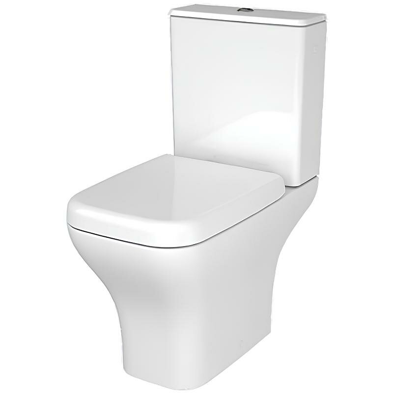 Унитаз-компакт Vitra Polar Open-Back 9843B003-7201 с бачком и сиденьем Микролифт