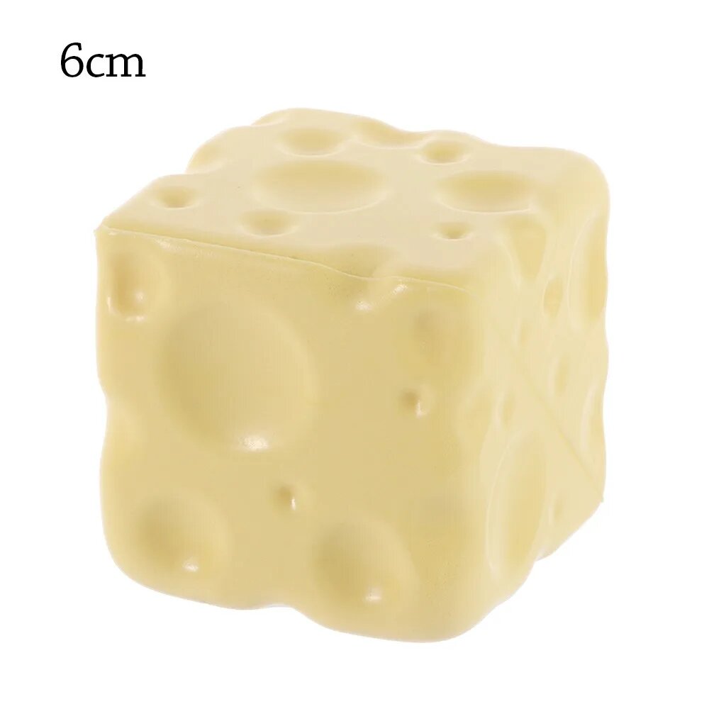 Антистрессовая игрушка-жмякалка сыр жёлтый 6 см 6cm