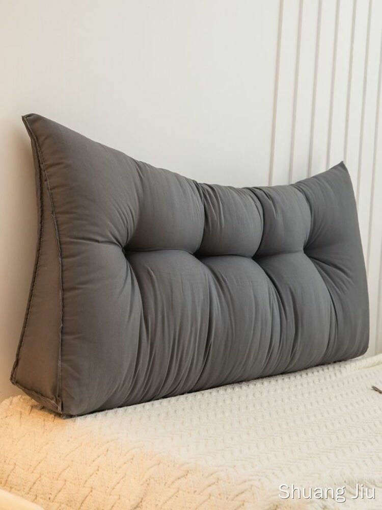 Подушка дакимакура 50x180 см, серая, треугольная, для сна и отдыха