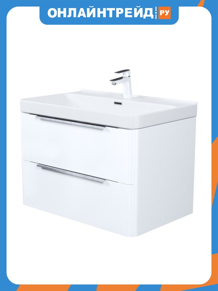 Тумба с раковиной Iddis Cloud X подвесная, 80 см, белый (CLX80W0i95K)
