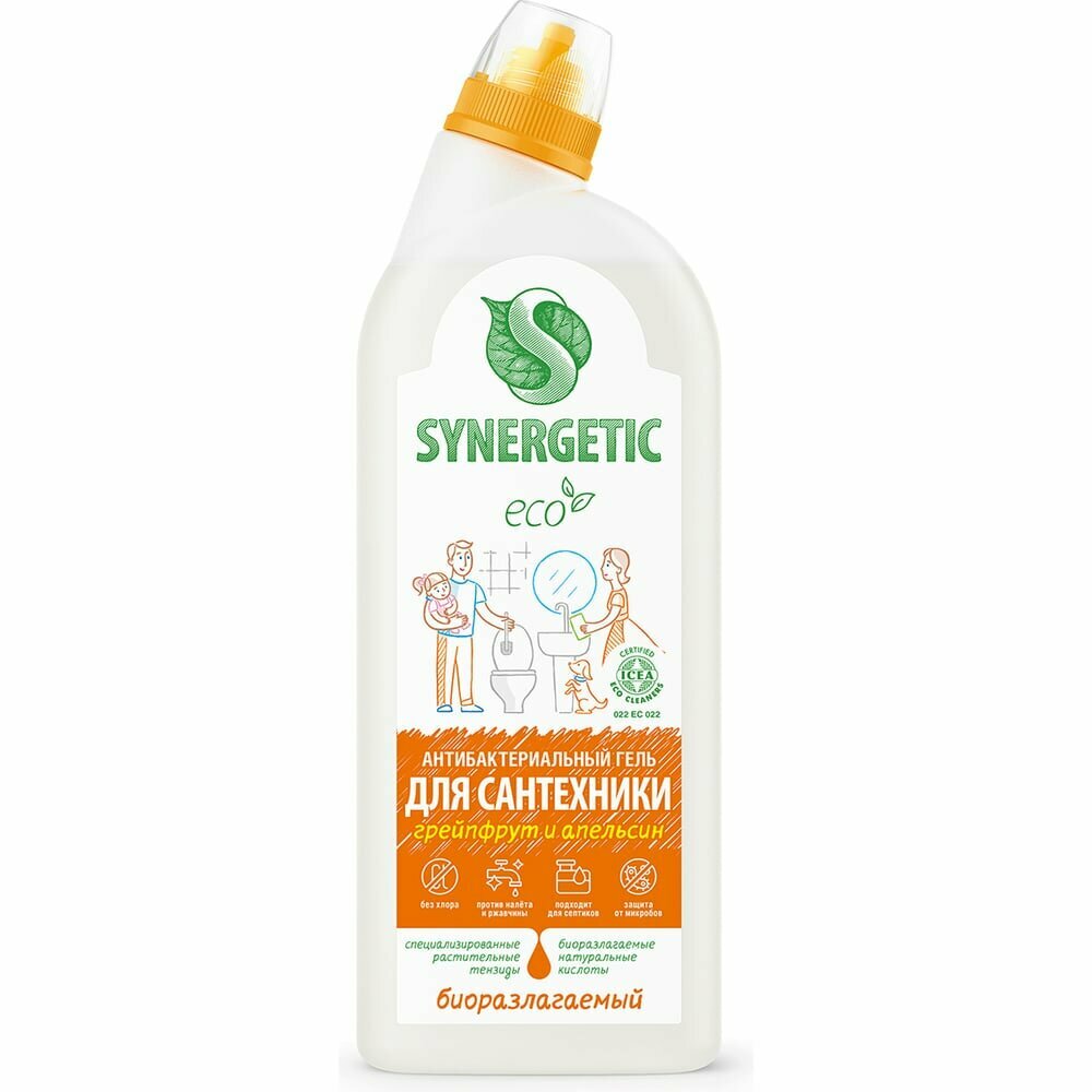 Средство для сантехники SYNERGETIC Грейпфрут и апельсин 0.7 л 104070