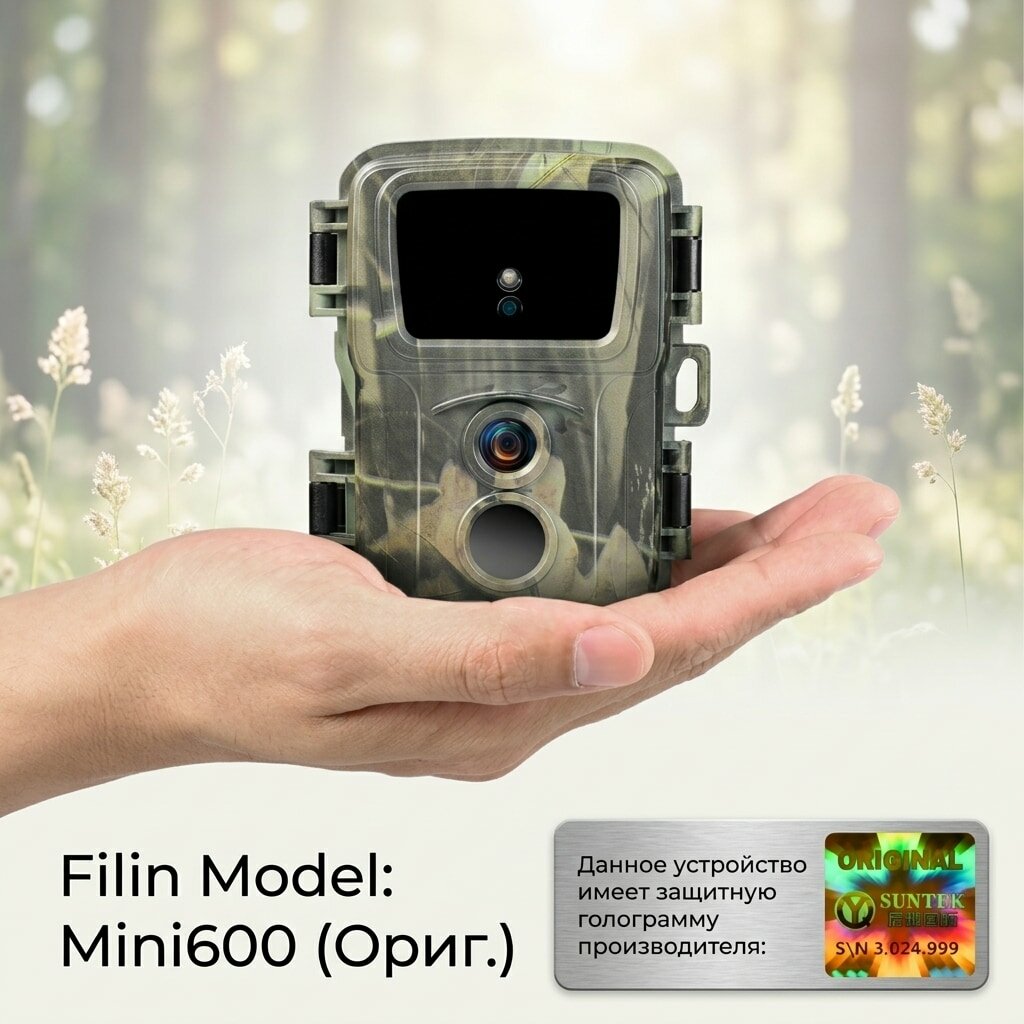Фотоловушка FHD с датчиком движения и записью Filin Mini600