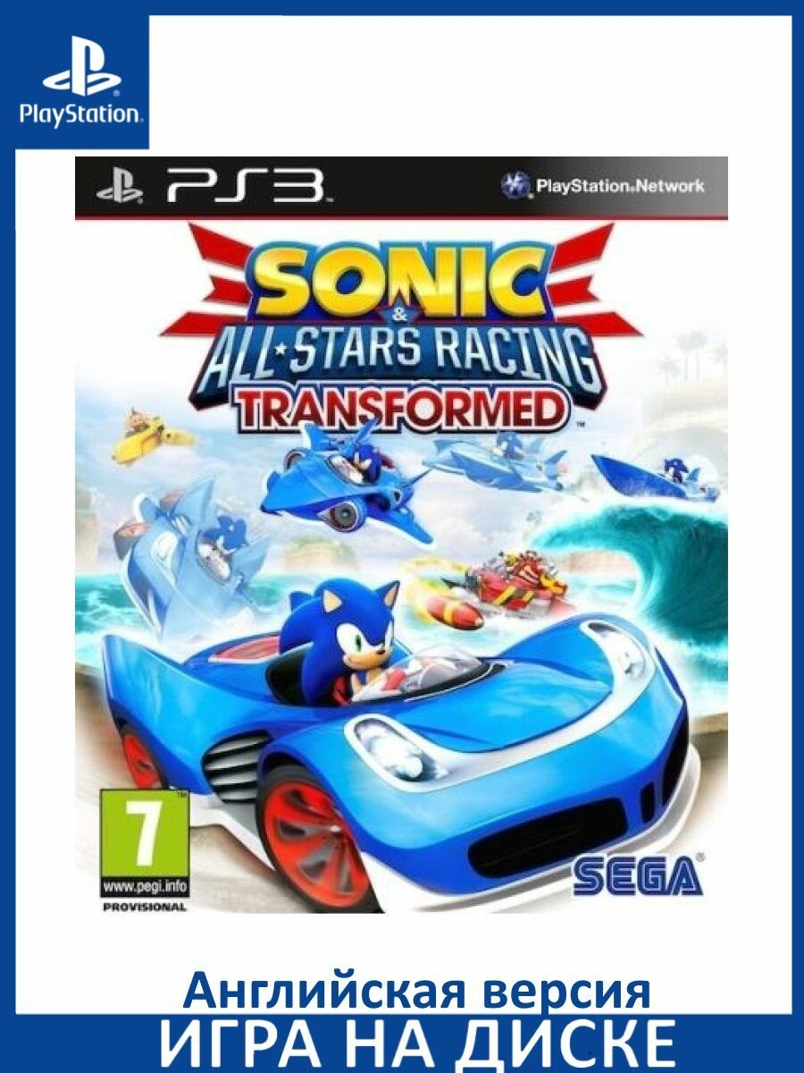 Игра Sonic and All-Stars Racing Transformed (Platinum, Essentials) PS3 Диск на PlayStation 3 Английская версия