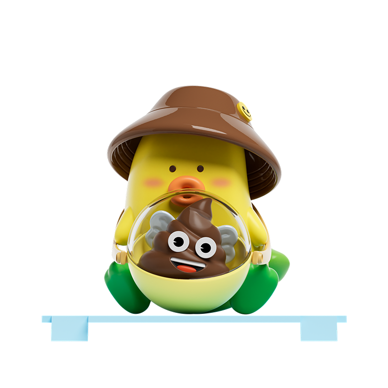 MOETCH BANA*BANA No Anxiety Playground Collection, Confirmed-Happiness Poop Capsule Toy Machine (Open)