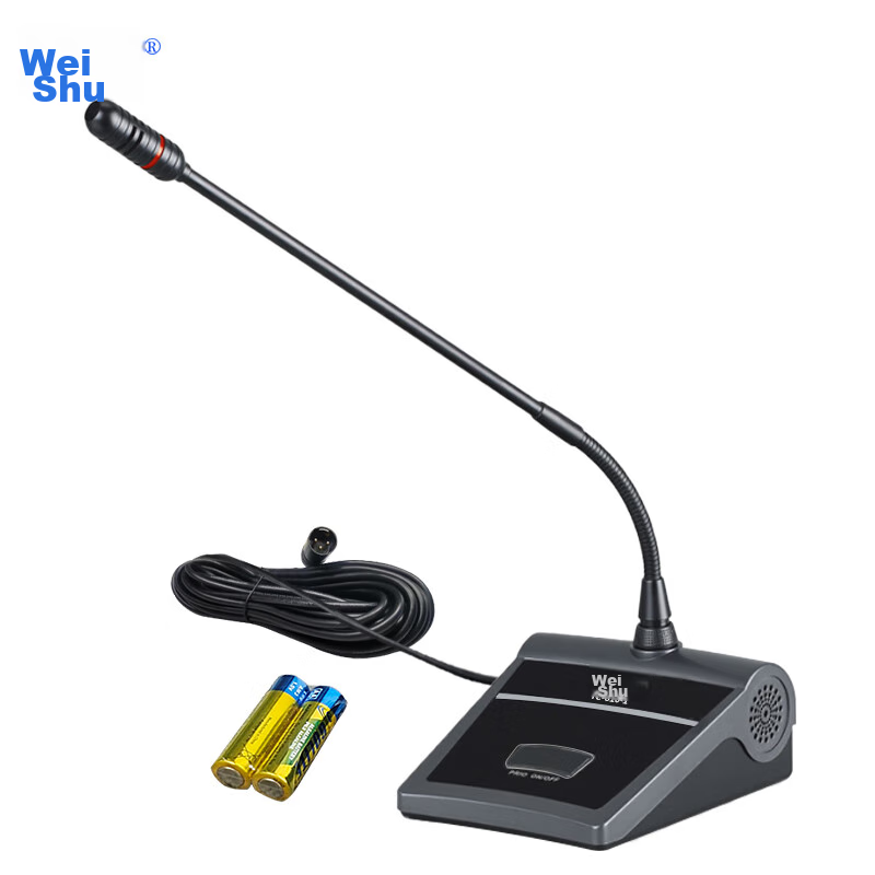 Weishu YC610-1 Проводной конденсаторный микрофон с XLR-разъемом для конференц-таблицы и трансляции речи Цвет：YC610-1