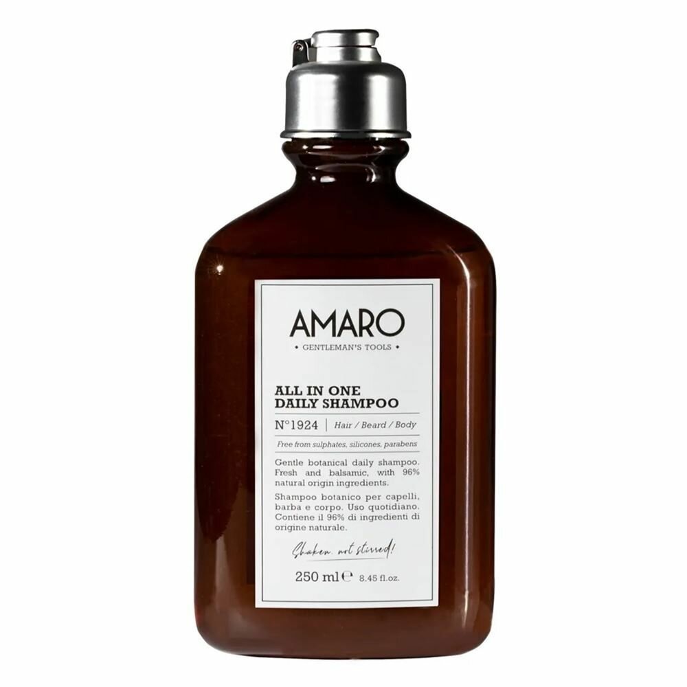 Farmavita Растительный шампунь для мужчин Men Care Amaro All in One Daily Shampoo, 250 мл