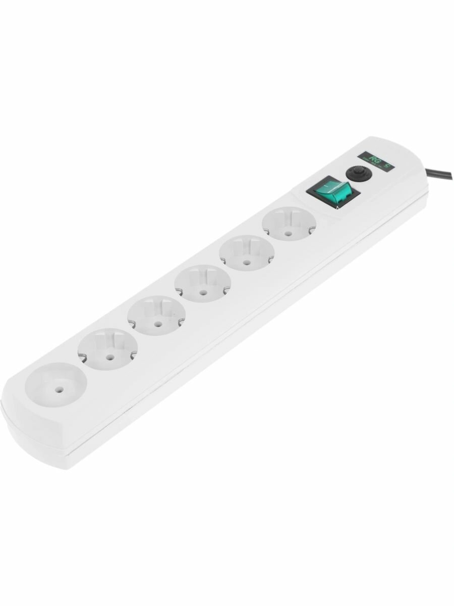 Сетевой фильтр Most RG 2м (6 розеток) белый (коробка) Net Filter Most RG 2m (6 outlet) white Box