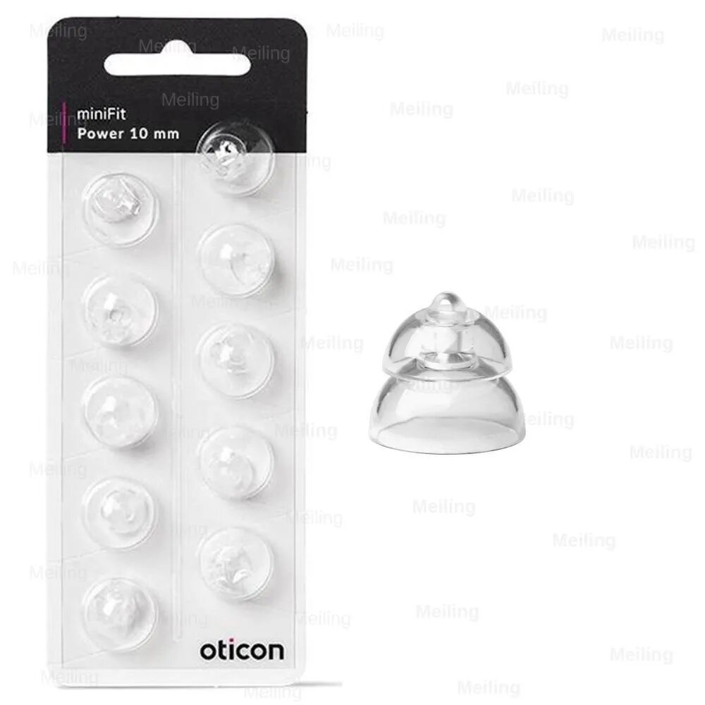 Комплект из ушных вкладышей Oticon miniFit Power с двойным куполом для слуховых аппаратов Oticon Mini RITE