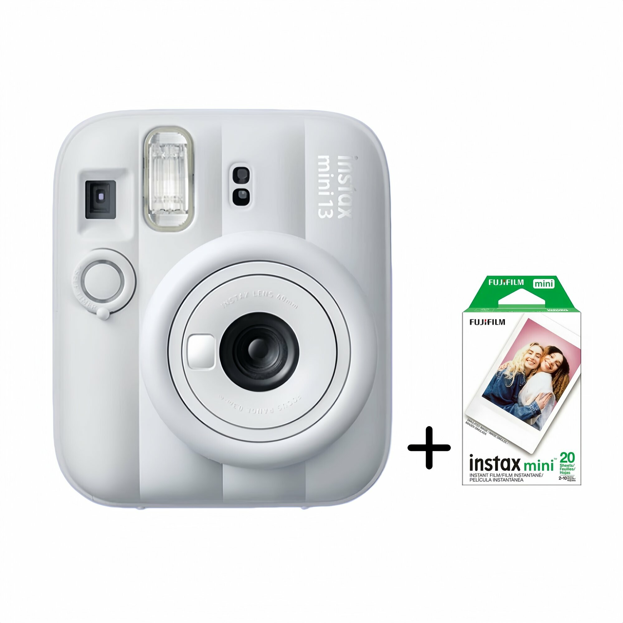 Fujifilm Instax mini 13(Включает 20 фотобумаг) Фотоаппарат моментальной печати Fujifilm Instax mini 13 Clay White