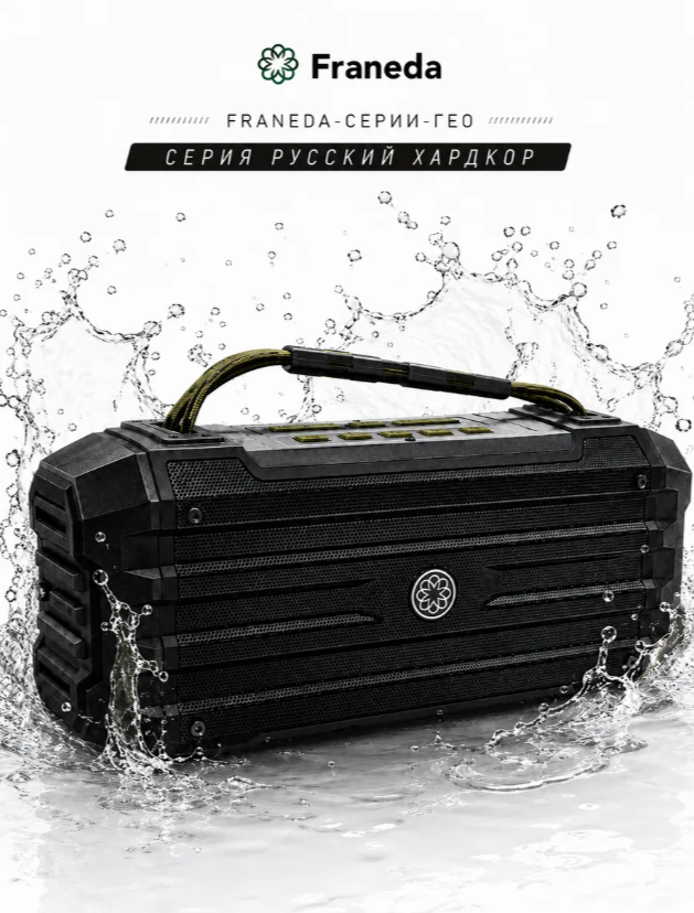 Портативная колонка большая Franeda FD-E80 bluetooth беспроводная и мощная c 2 микрофонами