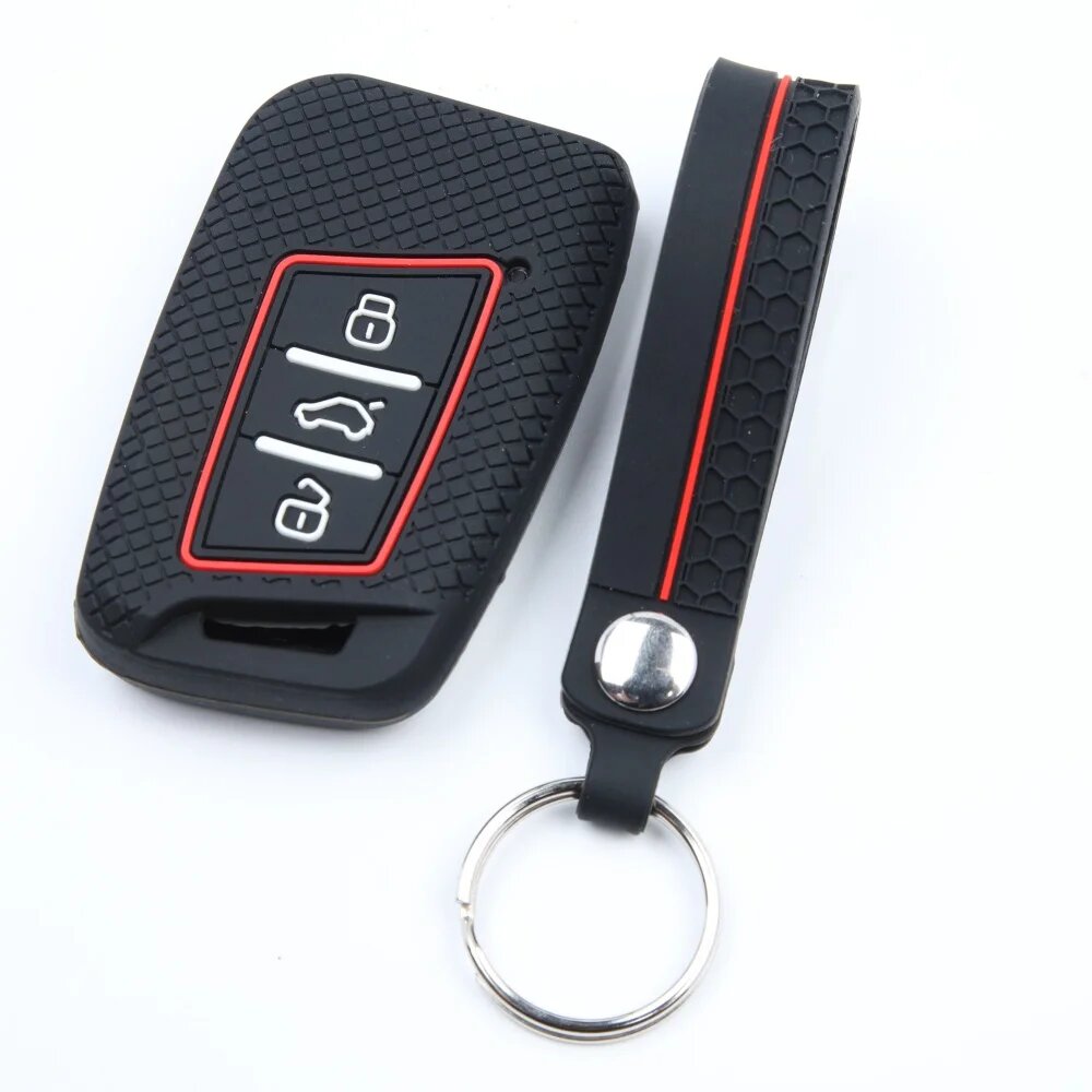 Силиконовый Чехол Для Ключей Skoda Kodiaq, Karoq, Octavia, Fabia, Seat Ateca, Volkswagen VW Taos, Passat B8, Polo