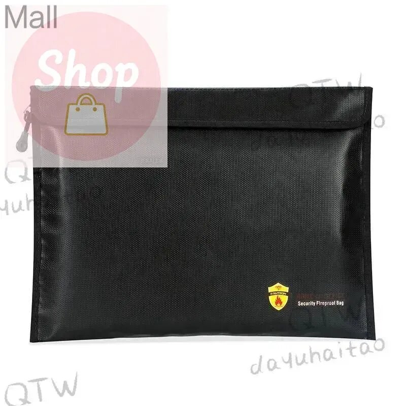 Огнестойкая папка для денег, документов для сейфа, 34x24 см Черная
