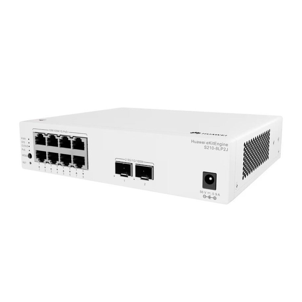 Коммутатор Huawei S210-8LP2J, L2, 26 Гбит/с, управляемый (98012920)
