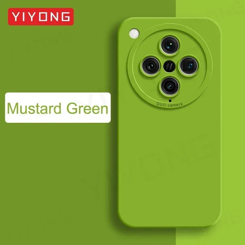 Чехол YIYONG Silky Feel из жидкого силикона для OPPO Find X8 Pro, Зеленый, For Fond X9 Pro, Green