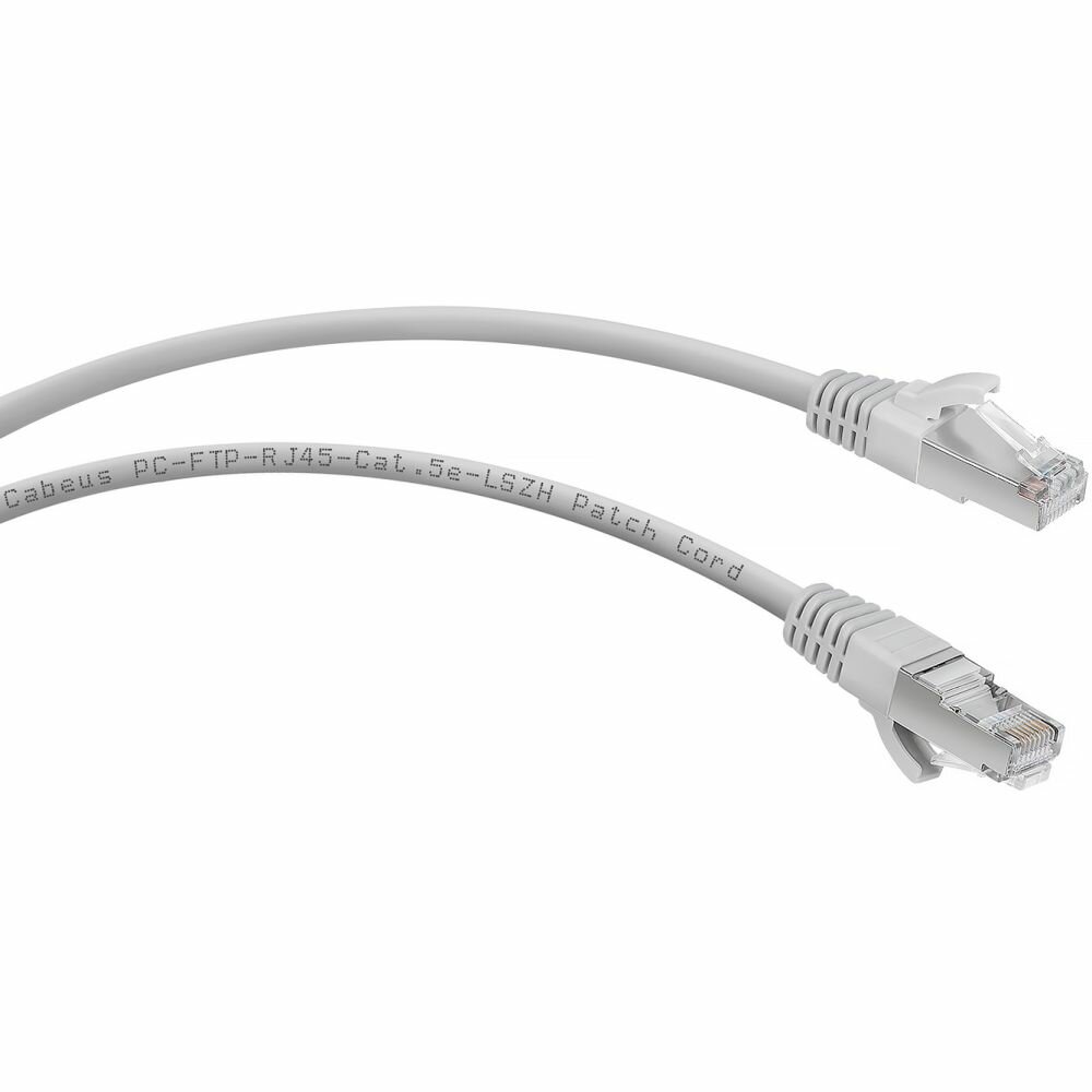 Патч-корд Cabeus PC-FTP-RJ45-Cat.5e-10m-LSZH 10м RJ-45 F/UTP серый