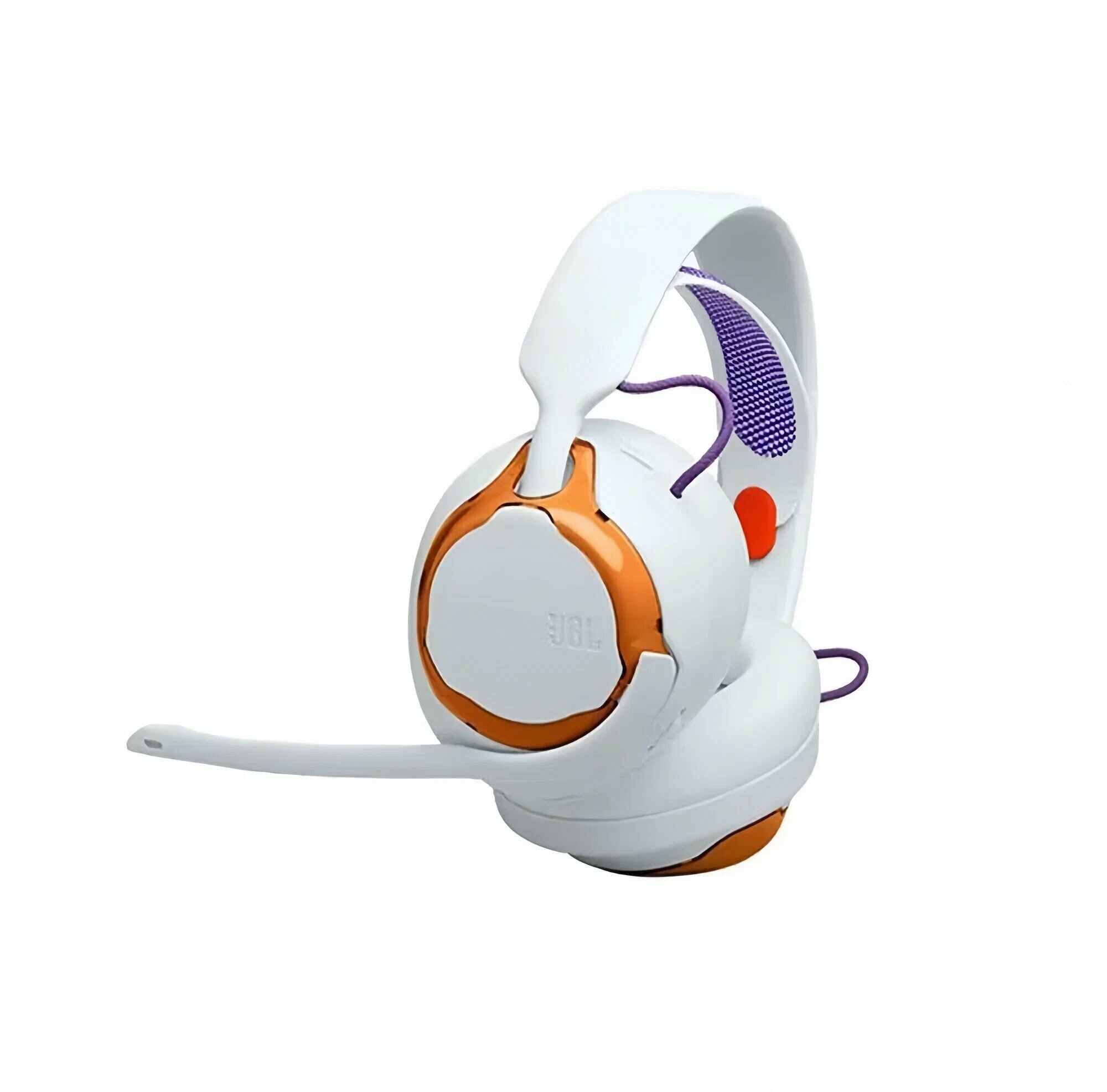 Игровые наушники проводные JBL QUANTUM 255, с микрофоном, 3.5 мм, белый/оранжевый