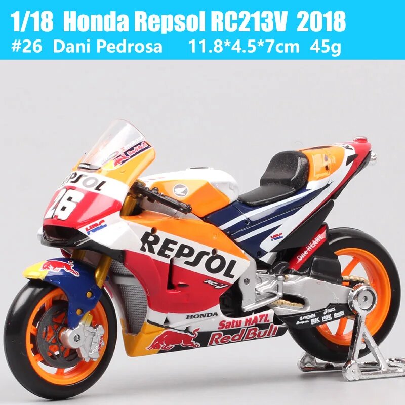 Maisto Коллекционная модель мотоцикла 1/18 18 Honda Repsol 26