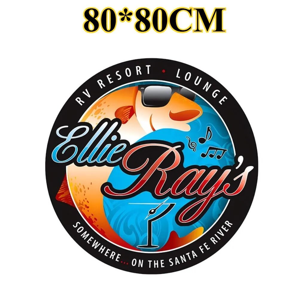 Коврик для детской "Ellie Ray's" 80х80 см, искусственный мех, круглый, с принтом