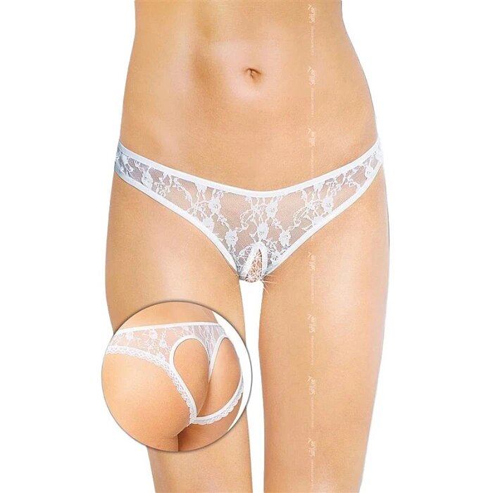 Трусики кружевные с вырезом Soft Line"Soft Line White" M/L, белые