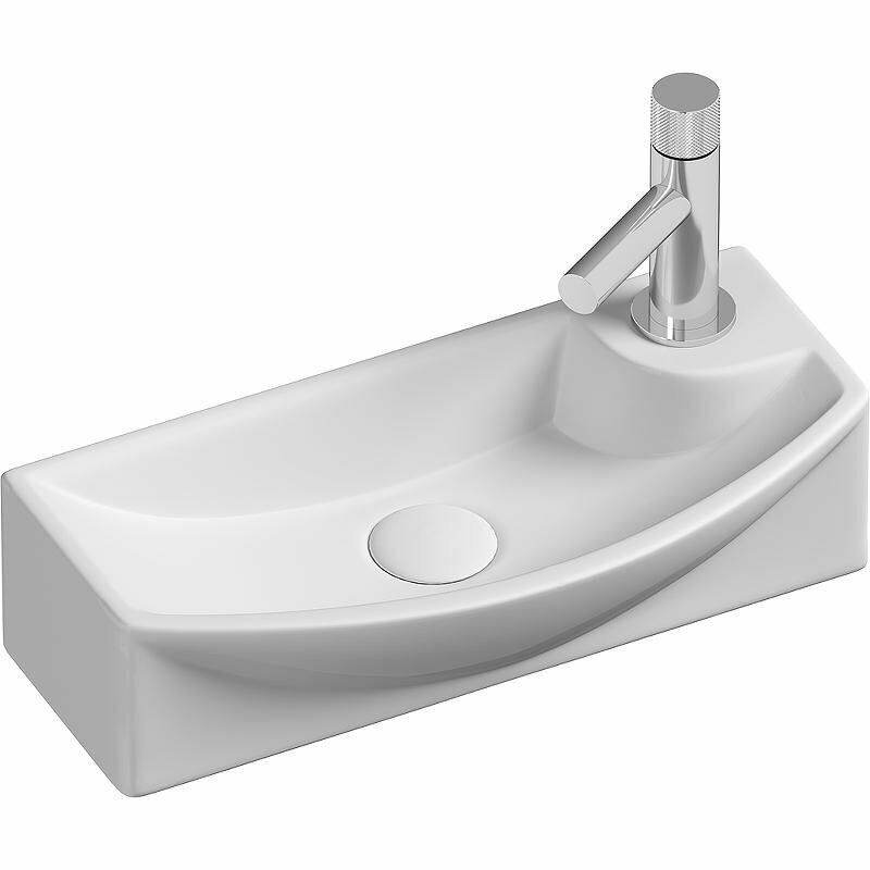 Раковина Ceramicanova Element 45 L CN6038L Белая, санфарфор, подвесная