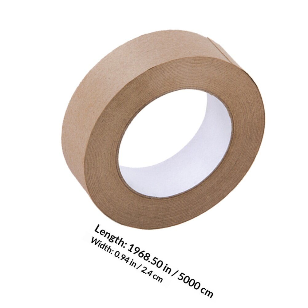 2 Катушки Бумажного Скотча Kraft Для Упаковки Прочный И Practical 5000X2.4X0.1Cm