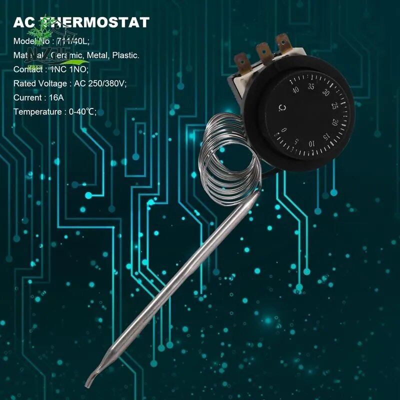 (A Q S U) 1NC 1NO AC 250V/380V 16A 0-40C Переключатель контроля температуры Капиллярный термостат