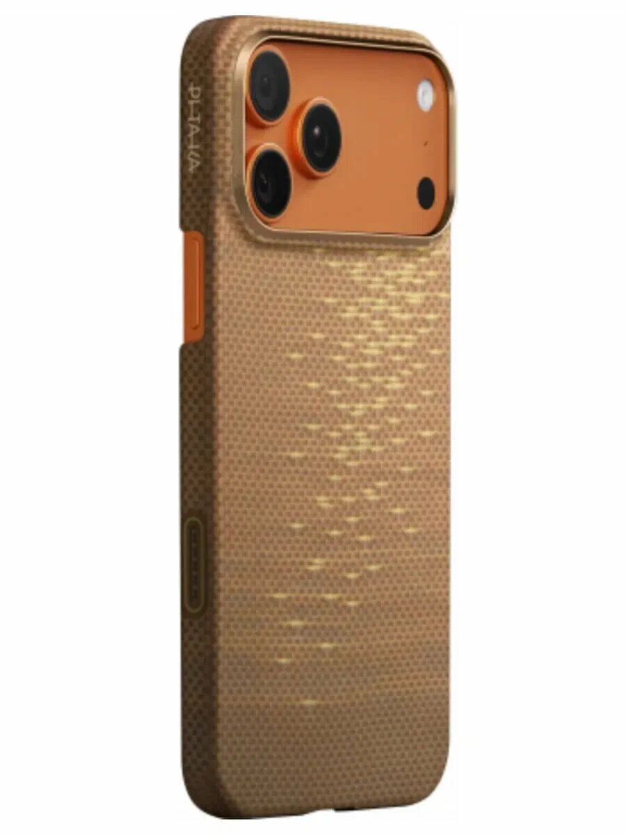 Ультра тонкий чехол (PitaTap) для iPhone 17 Pro, Золотой Золотой плавающий свет
