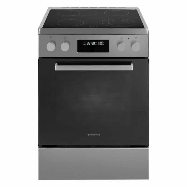 Плита электрическая Maunfeld MEC611CS09TD, 60 см, 4 конфорки, 59 л, стеклокерамика, конвекция, нержавеющая сталь