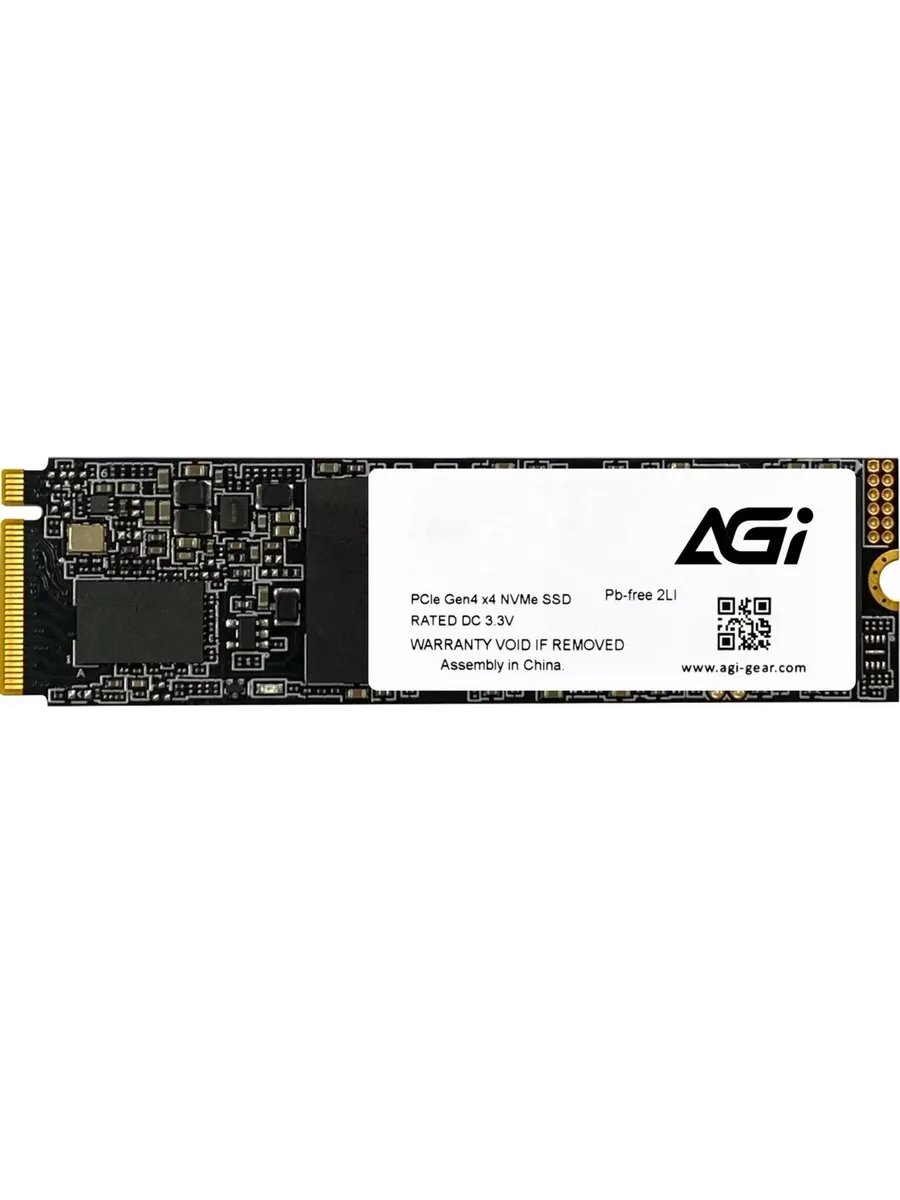 Твердотельный накопитель SSD Agi M.2 Gen3, 1 TB, интерфейс PCI-E, черный