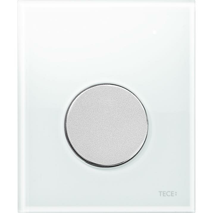 Кнопка смыва для инсталляции Tece Loop Urinal Glass 9242659 Белая Хром матовый