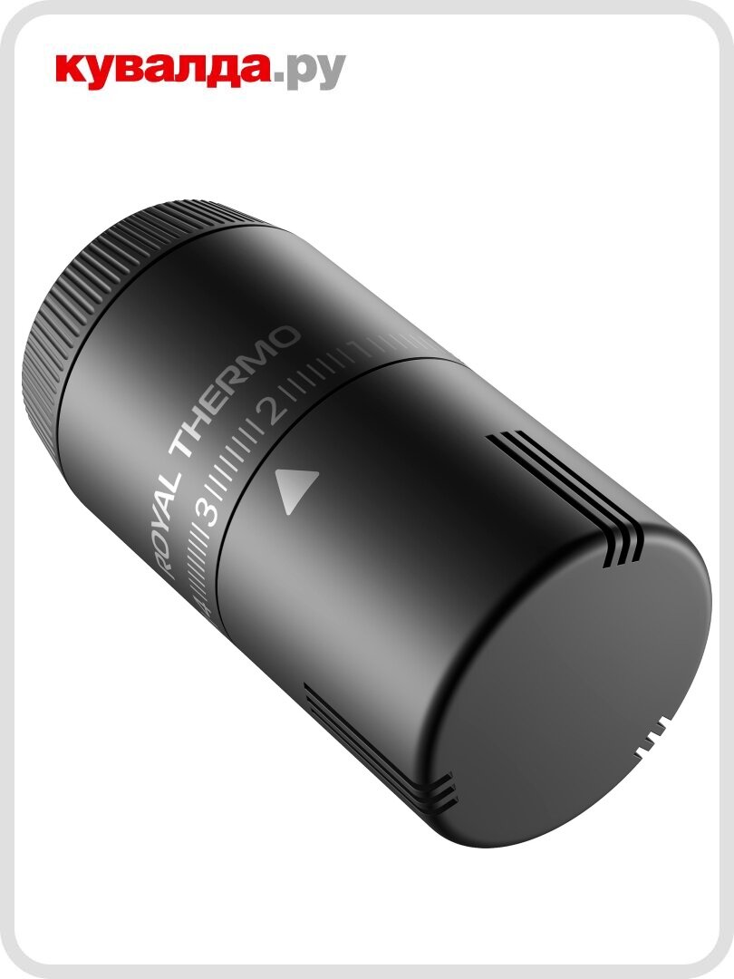 Термоголовка жидкостная ROYAL THERMO Design М30х1,5 черная RATHDN13015BL